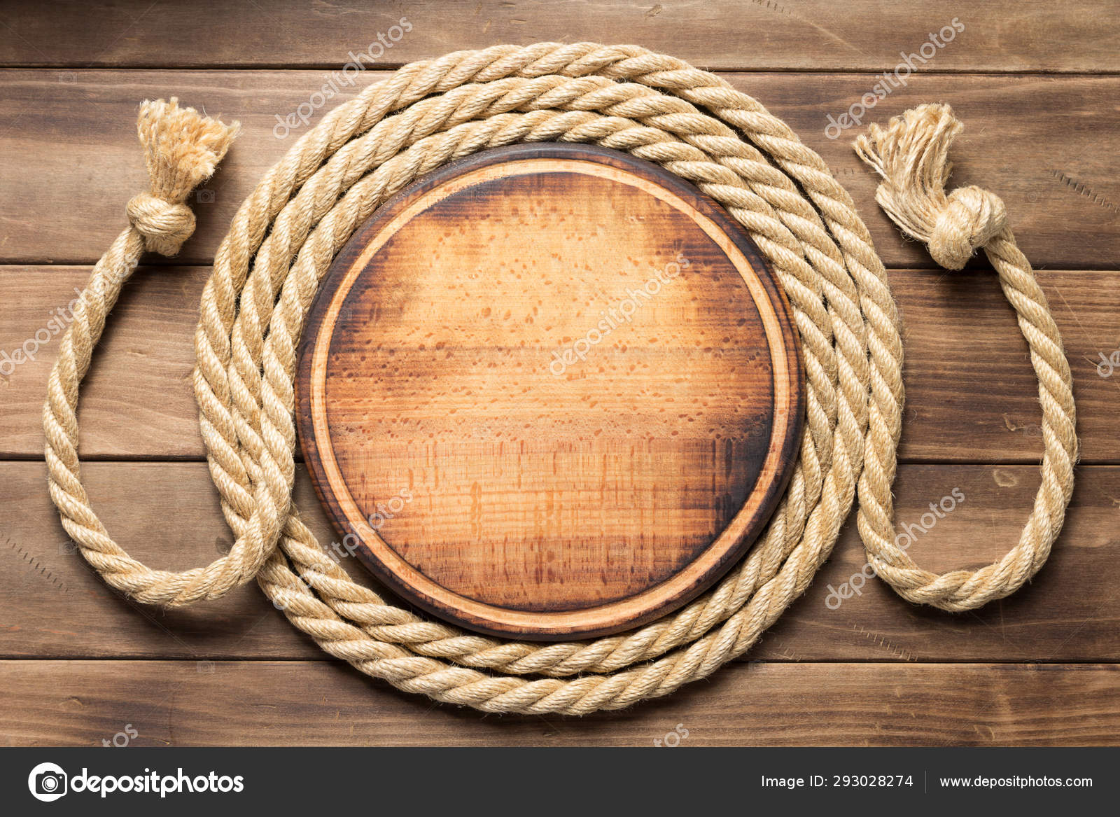 Sign board and ship rope at wooden background Stock Photo by ©seregam ...