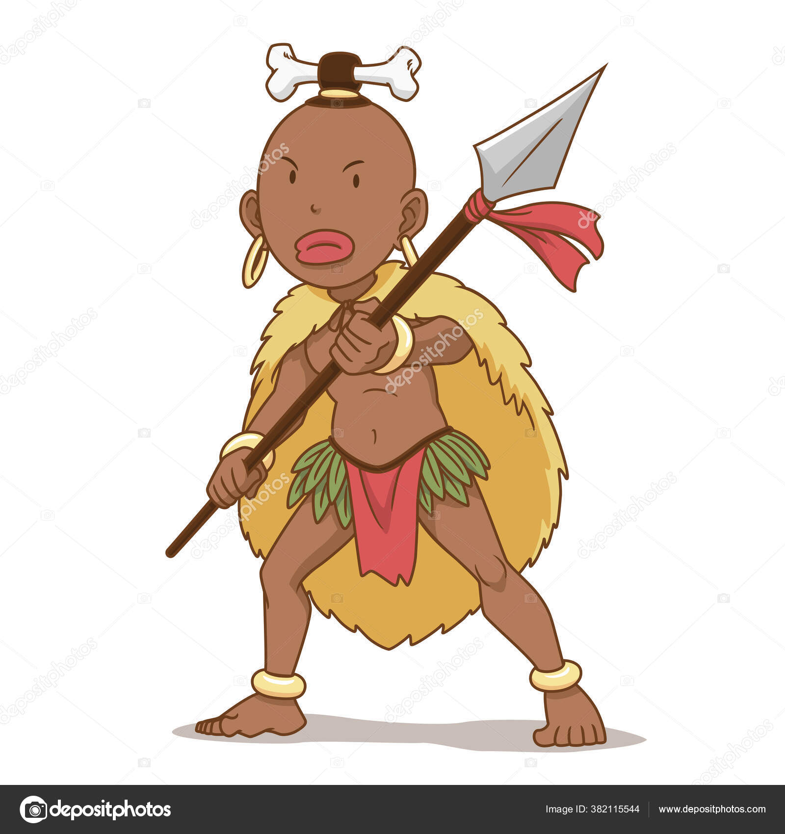 Afrikaanse Jager Met Speer