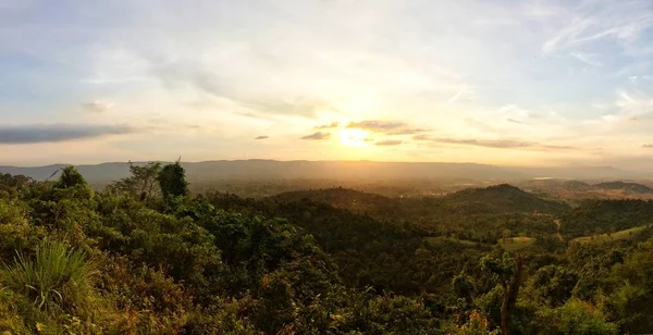 Sunset last light of view landscape nature at the mountain - Stock ...