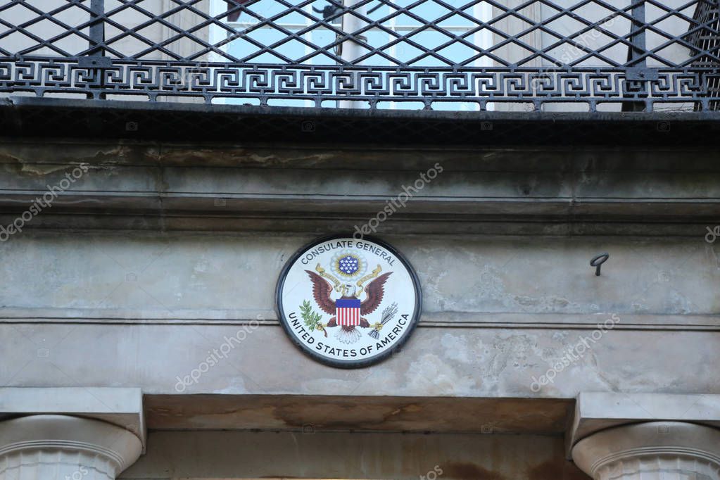 EDINBURGH, SCOTLAND - 5 de julio de 2018: El Consulado General de los ...