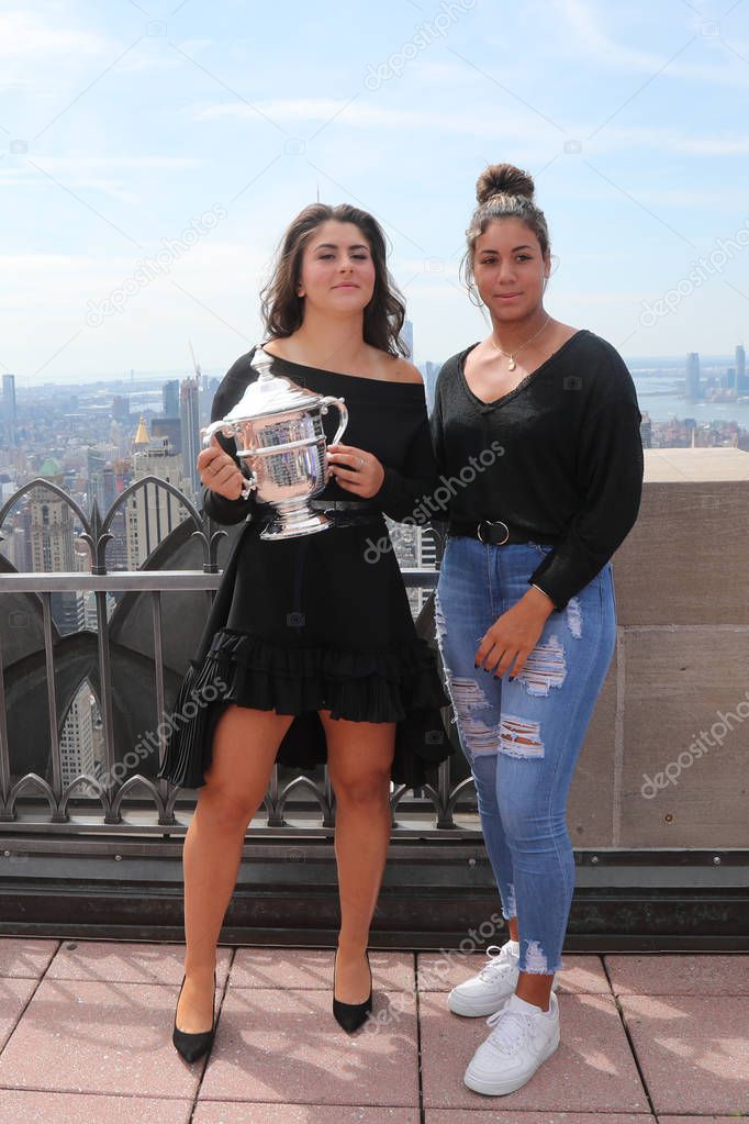 NUEVA YORK - 8 DE SEPTIEMBRE DE 2019: 2019 Bianca Andreescu, campeona ...