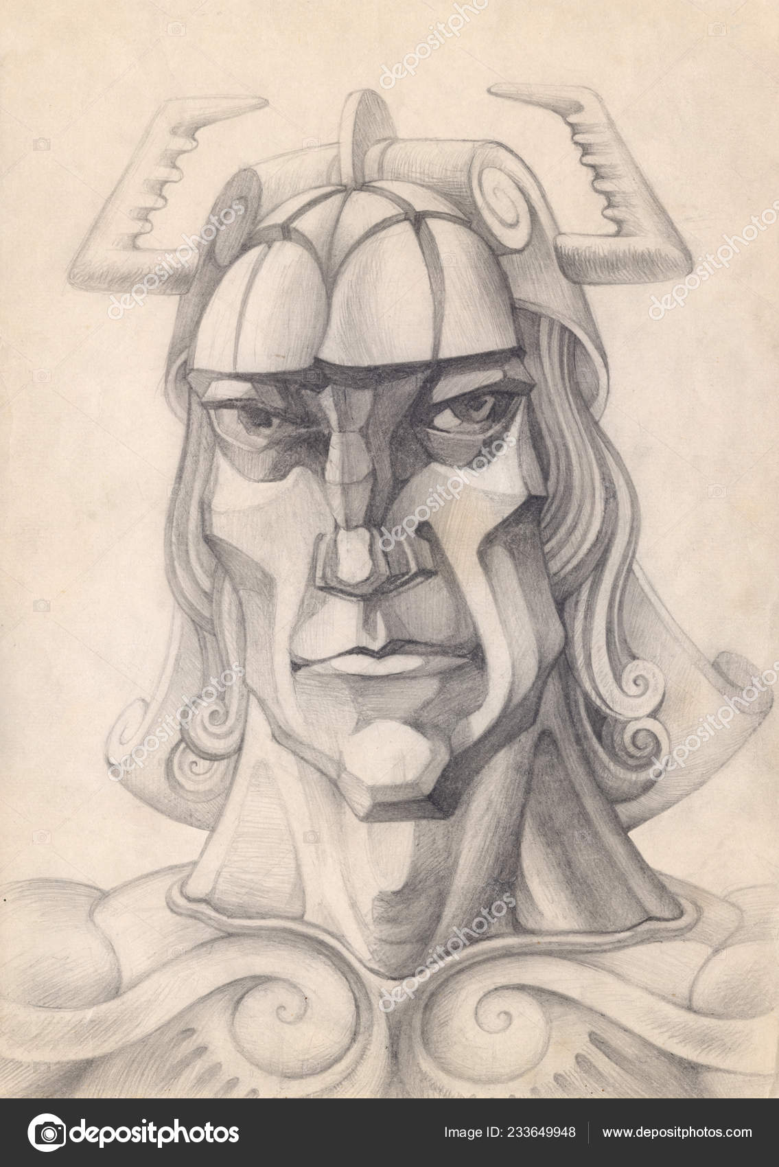 Fantastic Image Warrior Gladiator Legionnaire Who Sees People Graphic ...