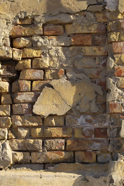 Erosion Buildings Destroyed Masonry Damaged Plaster Burnt Brick Wall ...