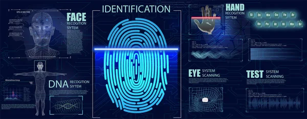 Artificial intelligence. Biometric identification Stock Vector Image by ...