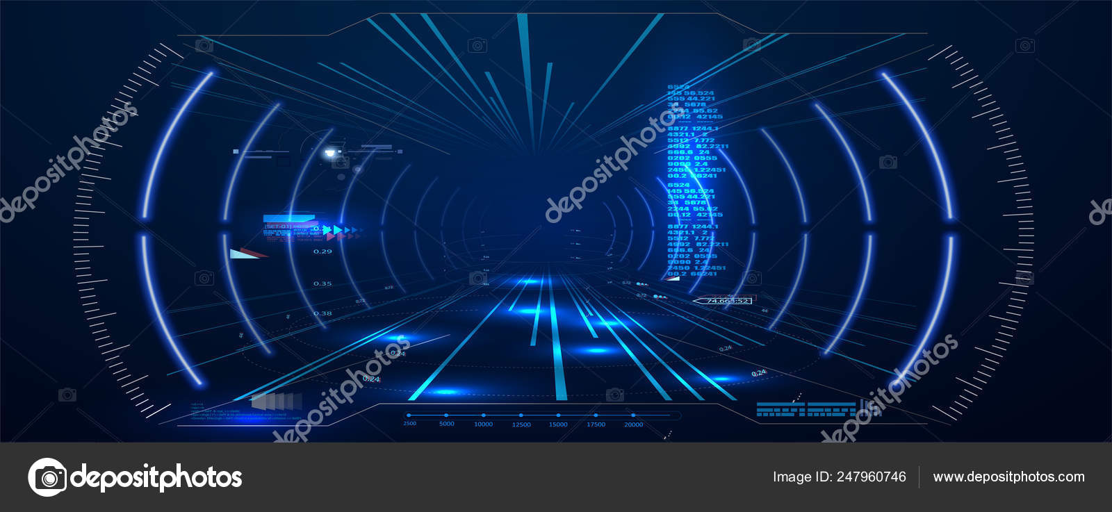 Virtual reality. Futuristic VR Head-up Display Stock Vector Image by ...