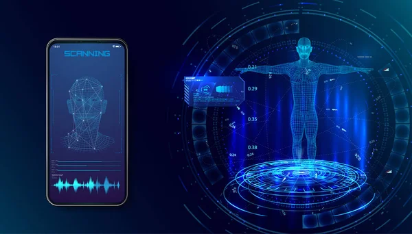 Artificial intelligence. Biometric identification Stock Vector Image by ...