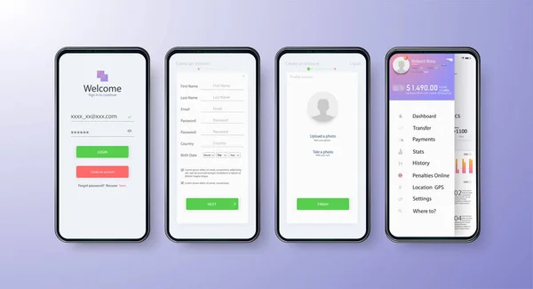 Banking App UI, UX Kit for responsive mobile app or website with ... Banking App UI, UX Kit for responsive mobile app or website with ...