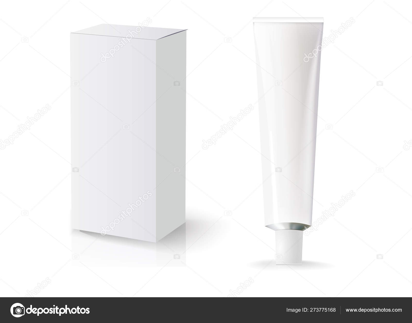 Mock Box Cream Tube Great Design Any Purposes Package Design Stock ...