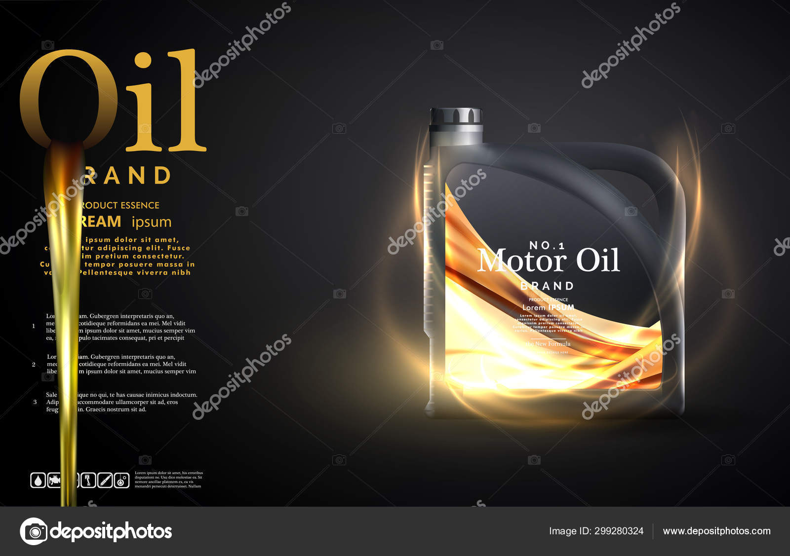 Engine oil advertisement background. Motor oil Stock Vector Image by ...