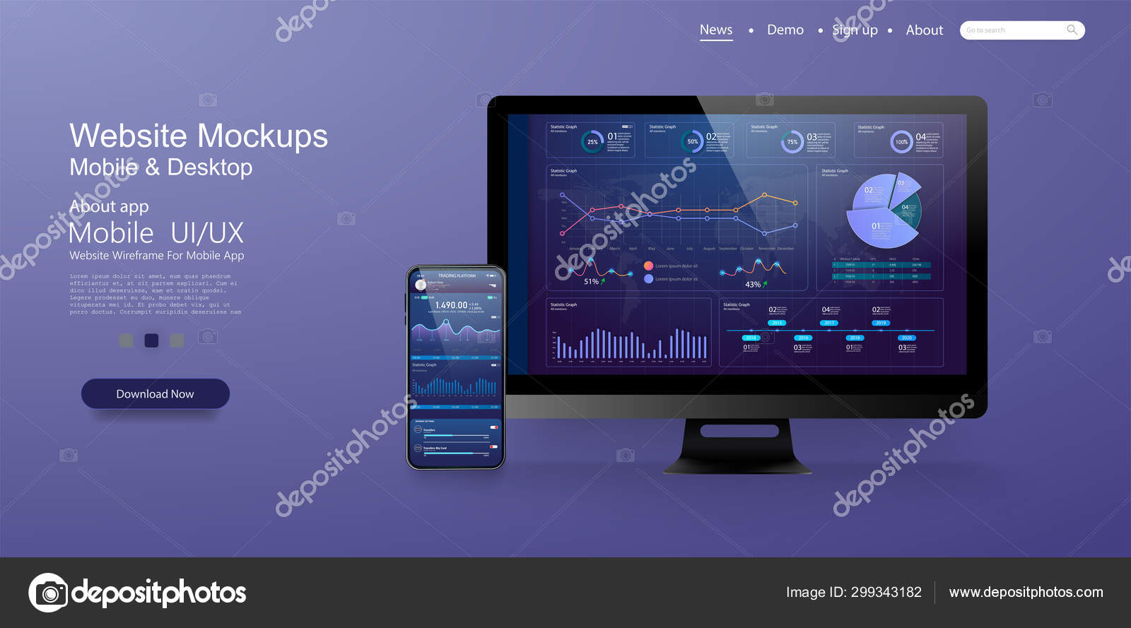 Page design templates for data analysis,management Stock Vector by ...