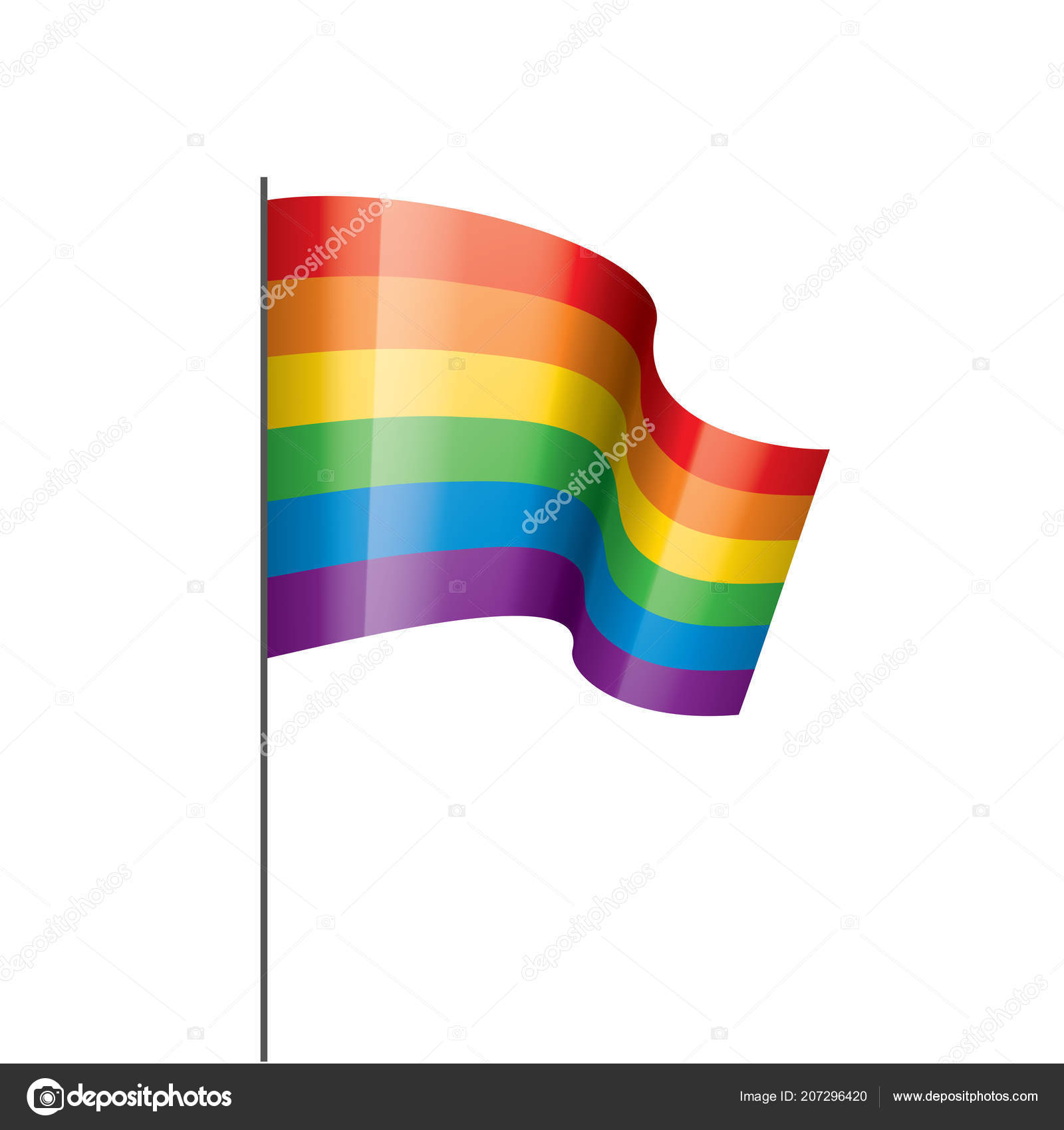 Vector a rainbow flag Stock Vector by ©artbutenkov 207296420