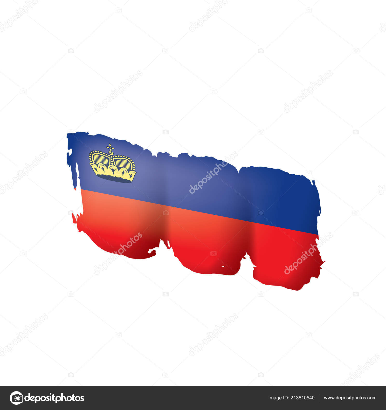 Liechtenstein flag, vector illustration on a white background — Stock ...