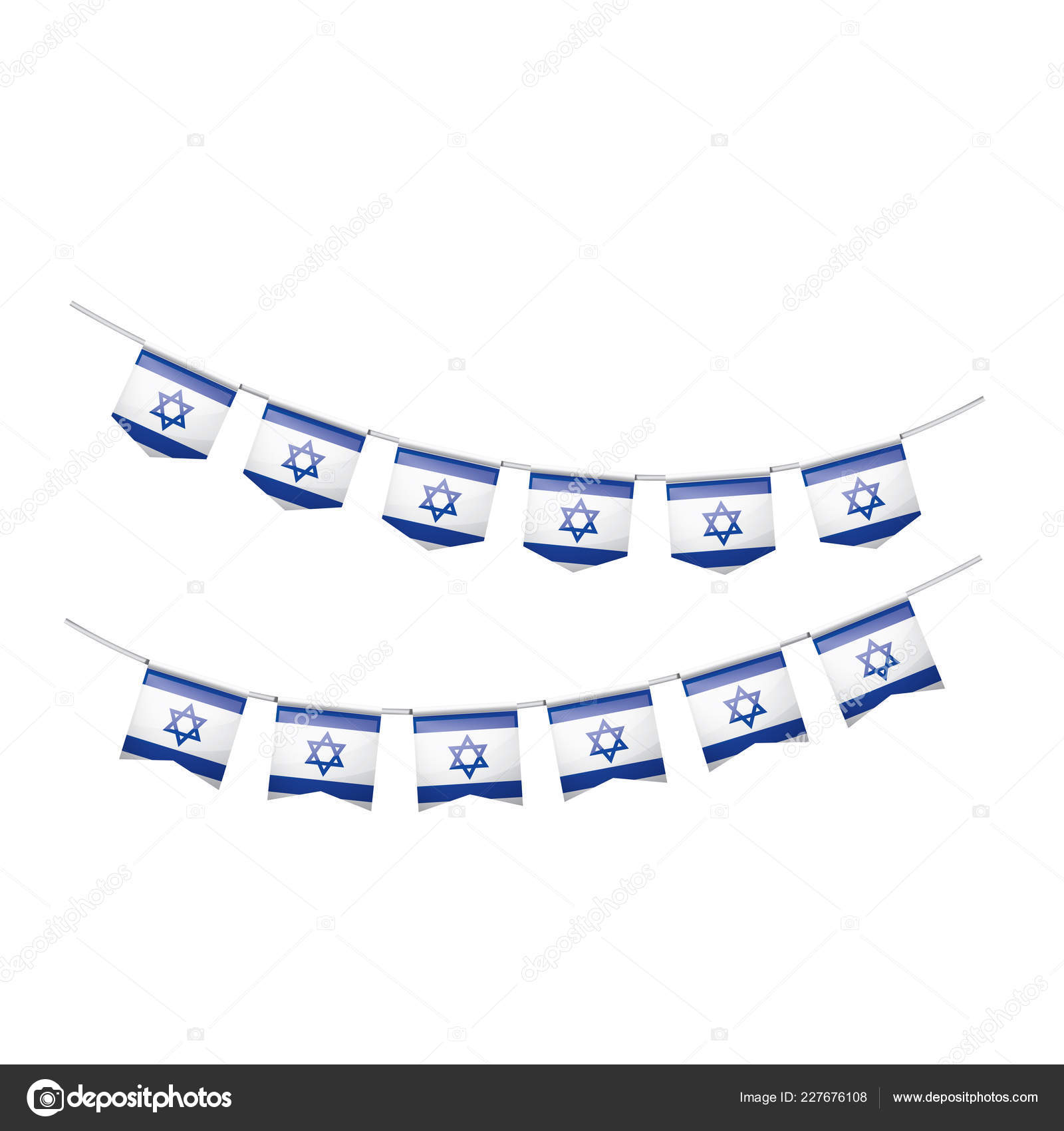 Israel flag, vector illustration on a white background Stock Vector by ...