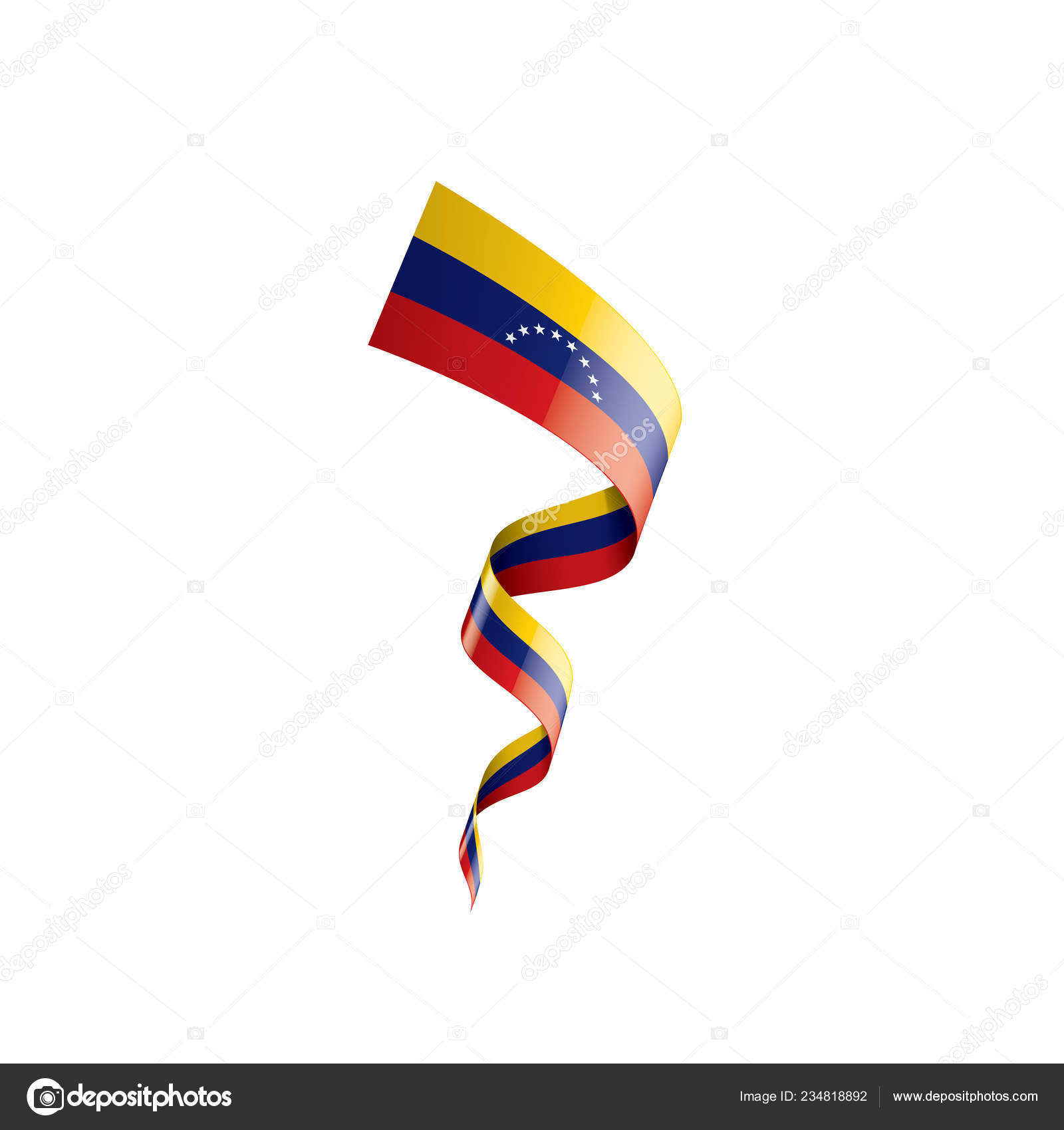 Bandera de Venezuela, ilustración vectorial sobre fondo blanco Vector ...