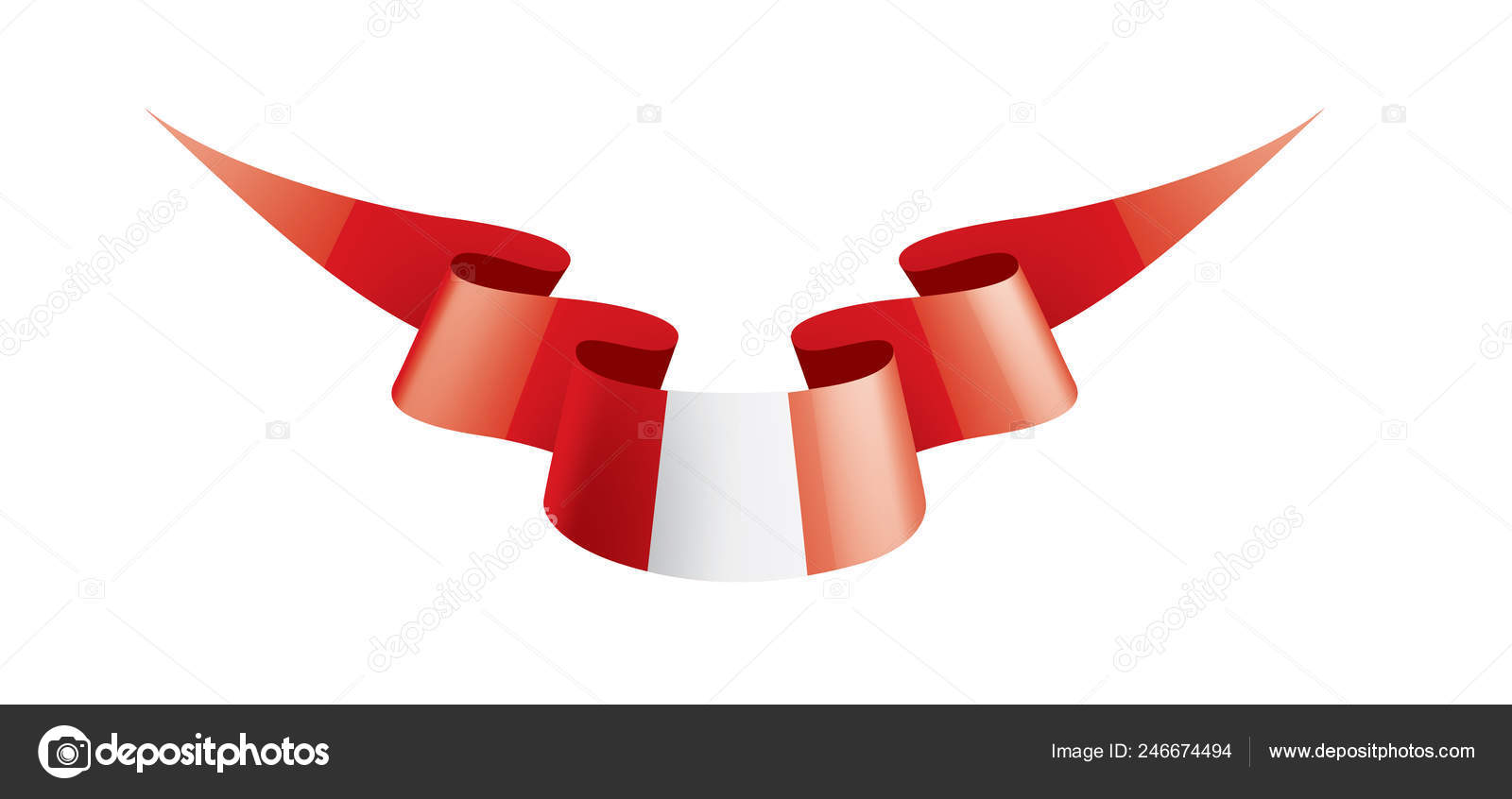 Bandera de Perú, ilustración vectorial sobre fondo blanco Vector de ...