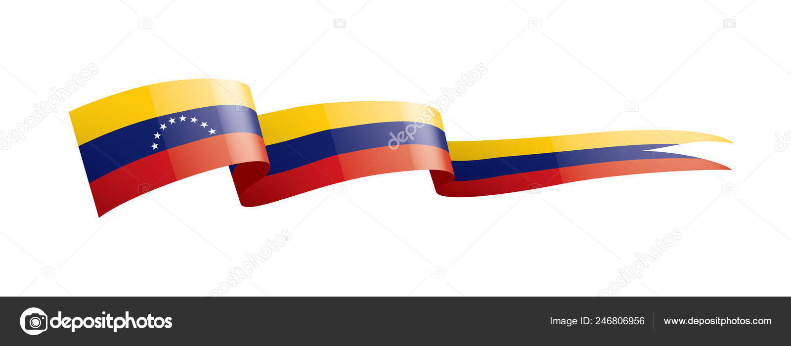 Bandera de Venezuela, ilustración vectorial sobre fondo blanco Vector ...