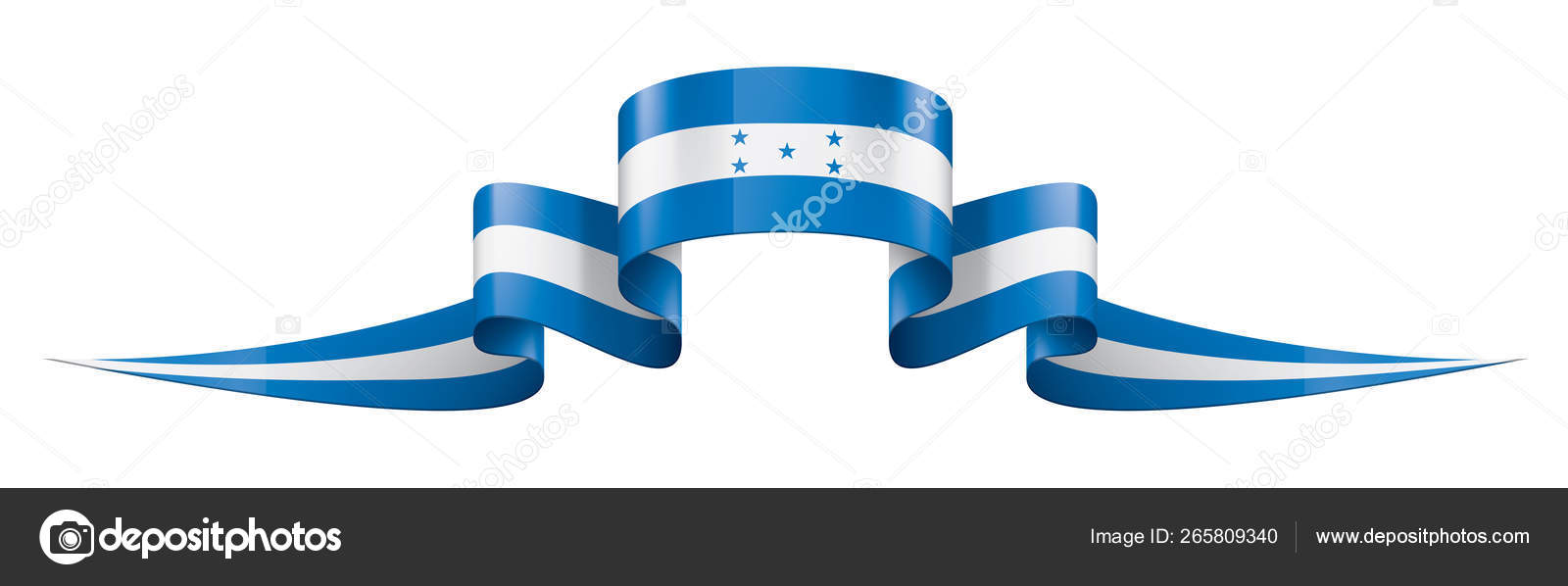 Bandera de Honduras, ilustración vectorial sobre fondo blanco Vector de ...