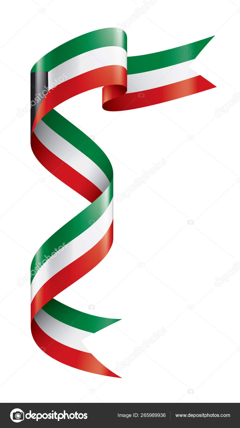 Kuwait flag, vector illustration on a white background Stock Vector ...