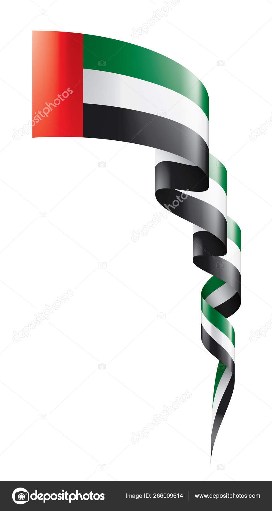 United Arab Emirates flag, vector illustration on a white background ...