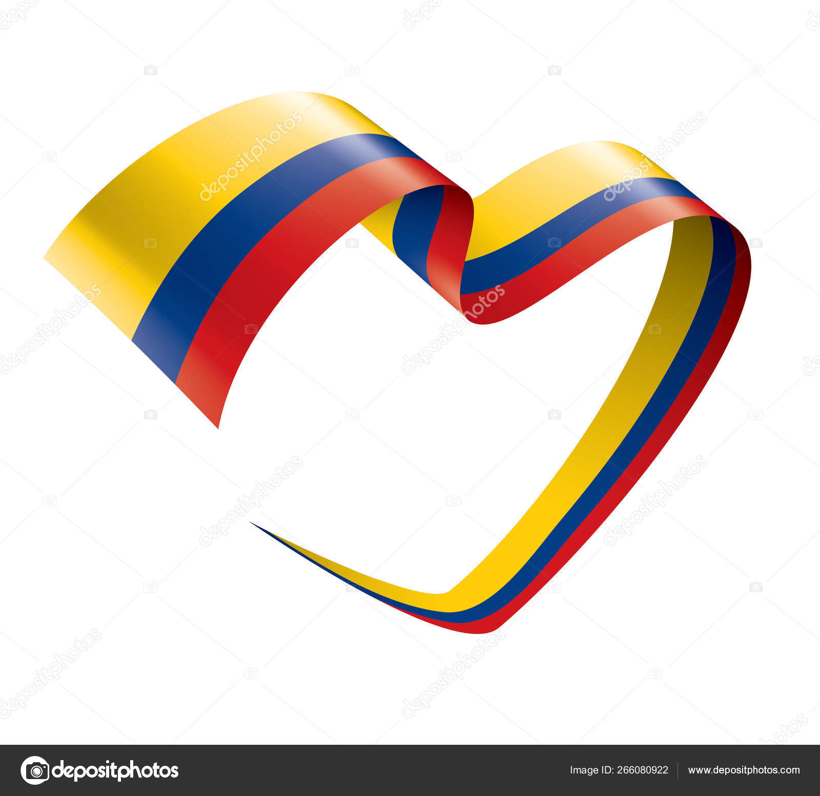 Bandera de Colombia, ilustración vectorial sobre fondo blanco Vector de ...