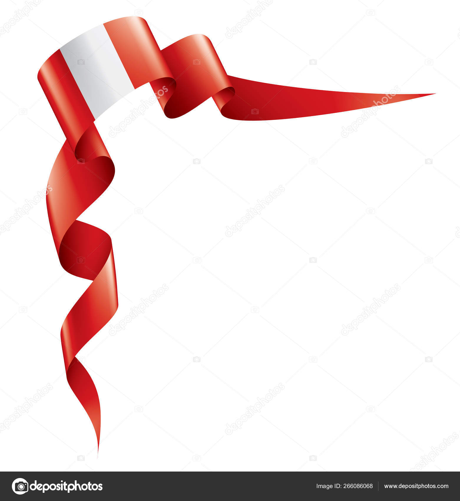 Bandera de Perú, ilustración vectorial sobre fondo blanco Vector de ...