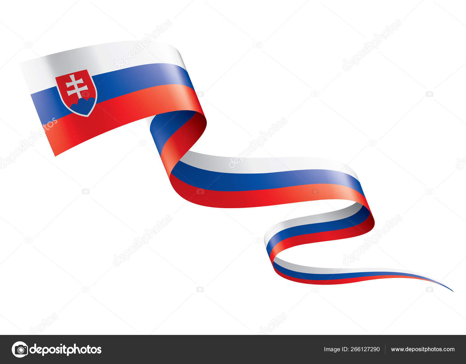 Slovakia flag, vector illustration on a white background Stock Vector ...
