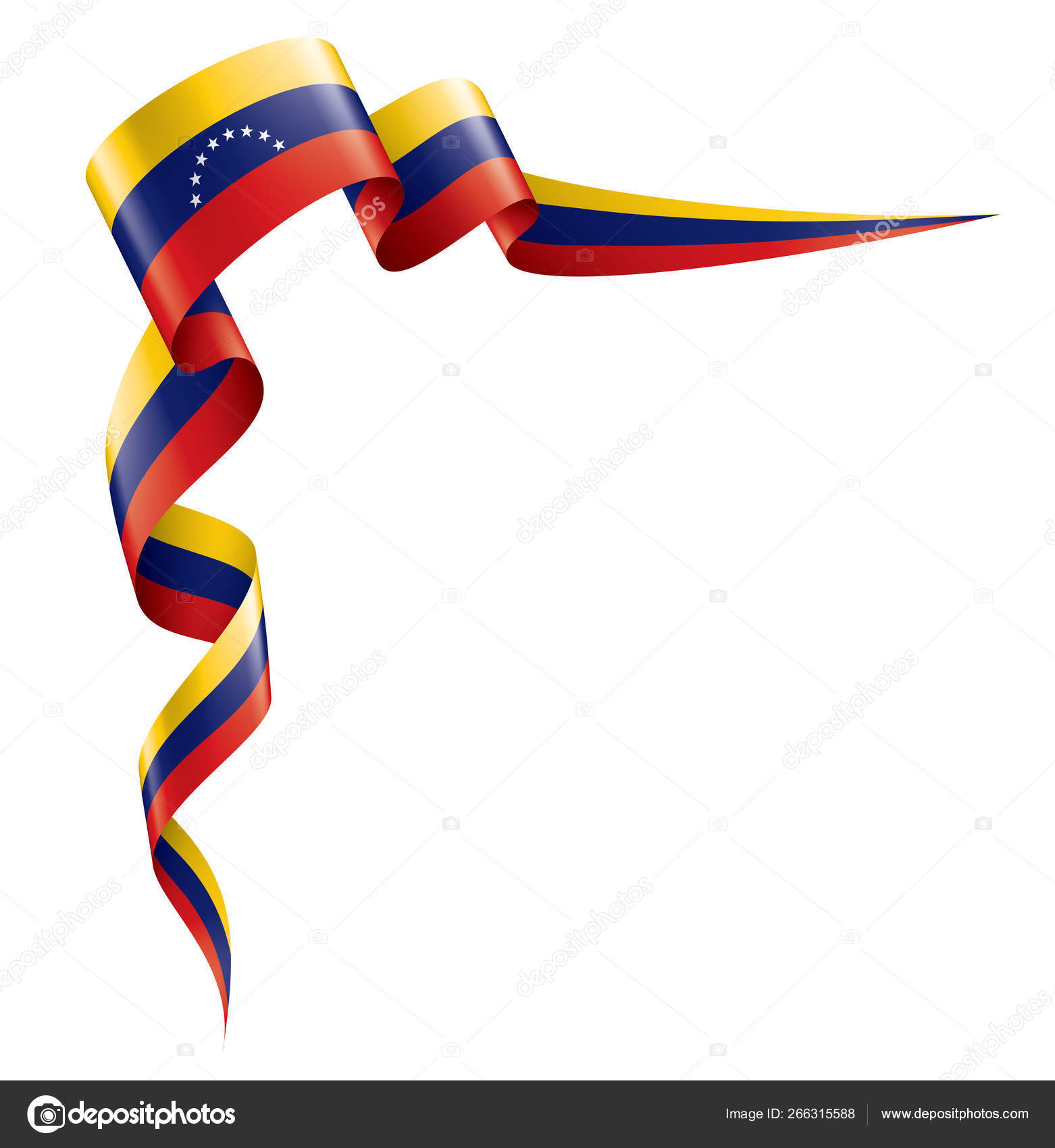 Bandera de Venezuela, ilustración vectorial sobre fondo blanco Vector ...