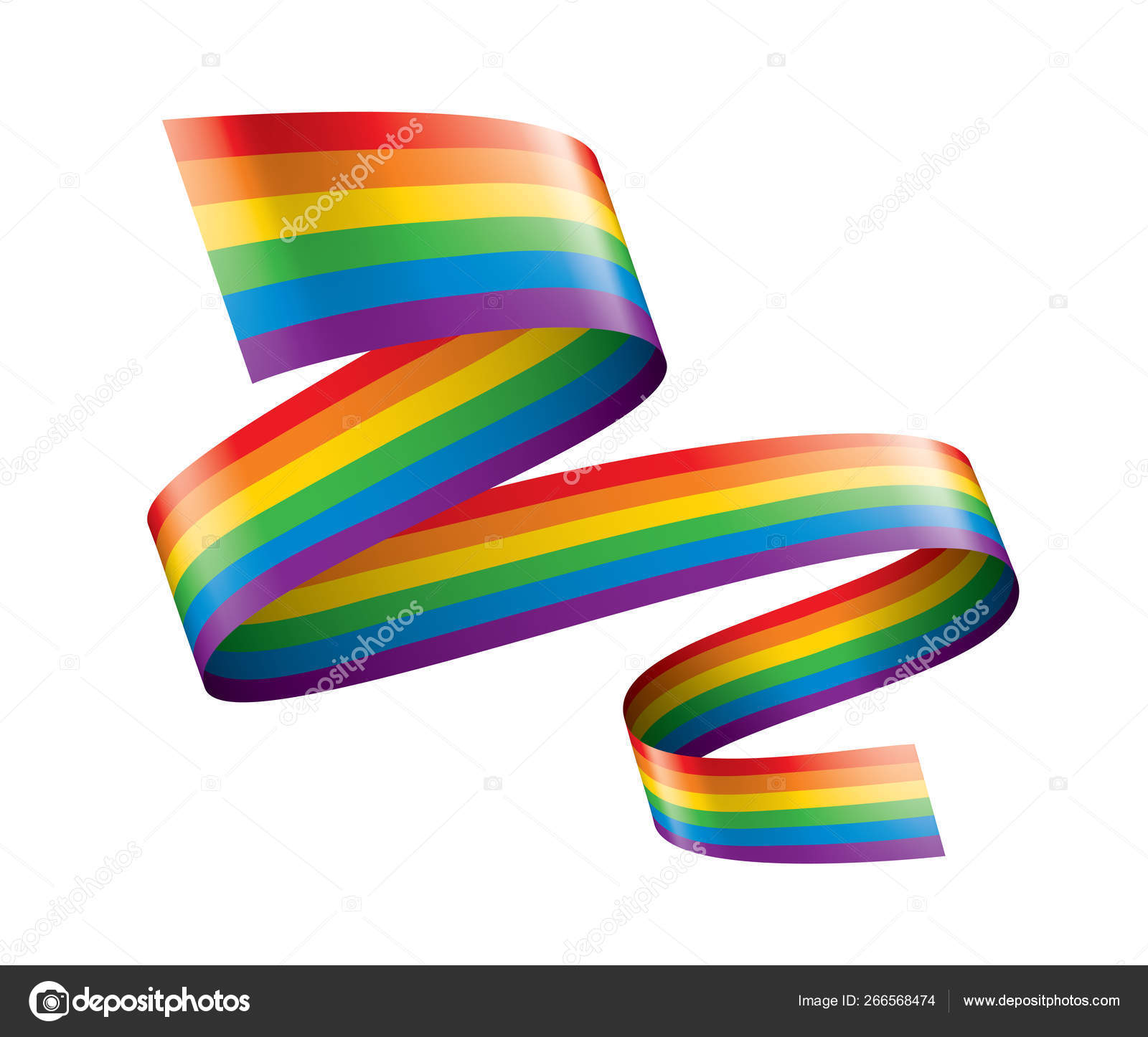 Vector a rainbow flag waving on white background Stock Vector Image by ...