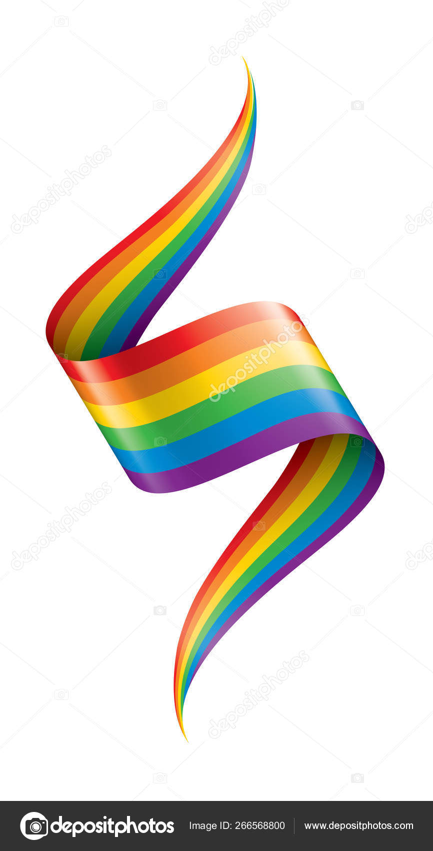 Vector a rainbow flag waving on white background Stock Vector by ...