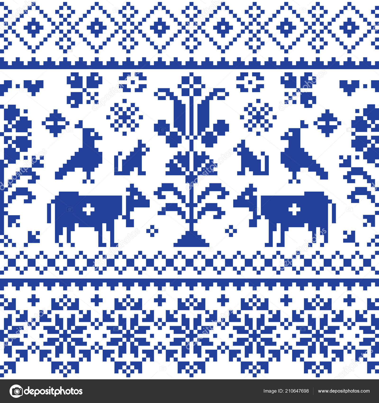 Folk Art Animals Patterns