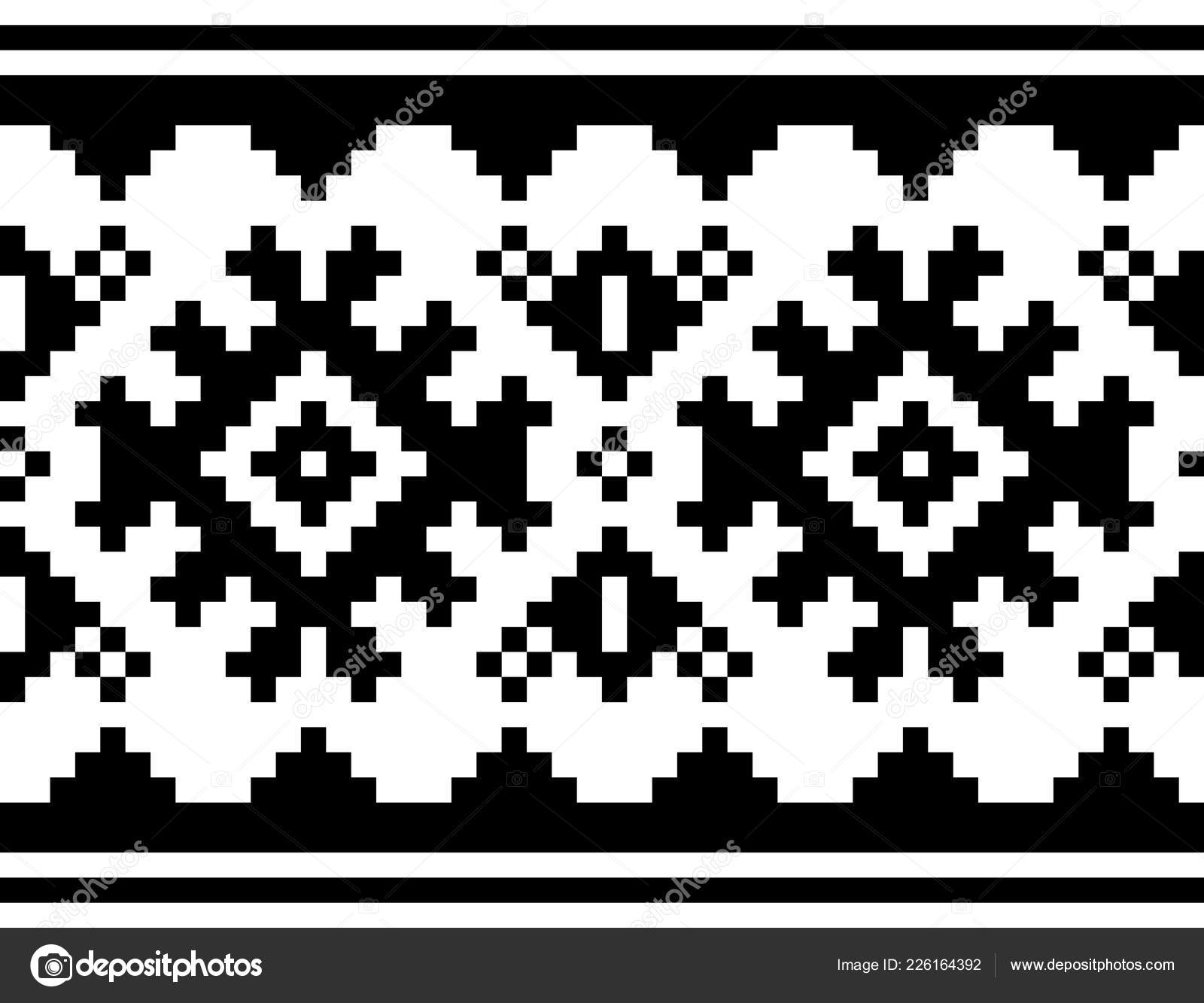Winter Vector Pattern Sami People Traditional Cross Stitch Embroidery ...