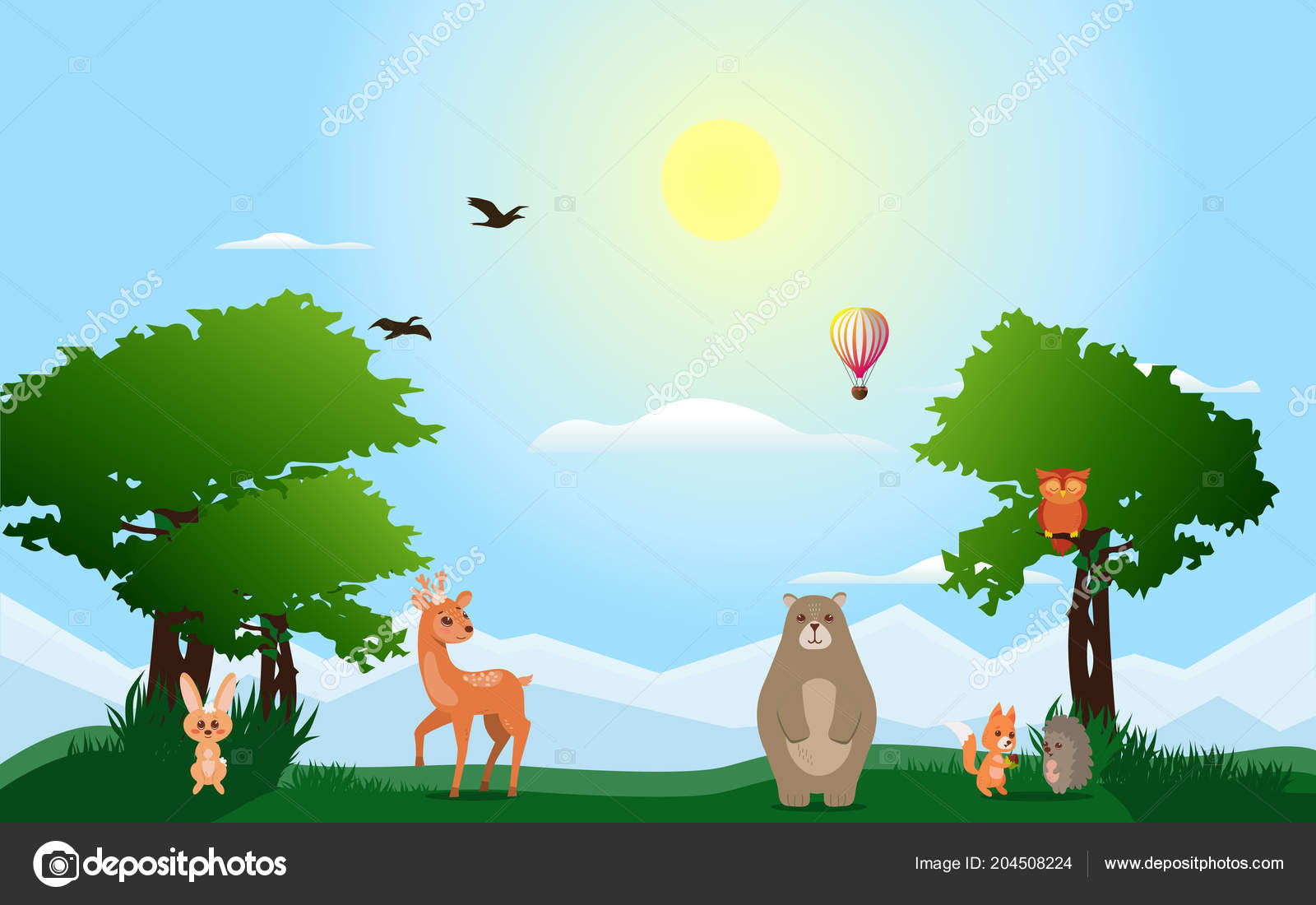 Pictures : forest animals for preschoolers | Children picture with cute ...