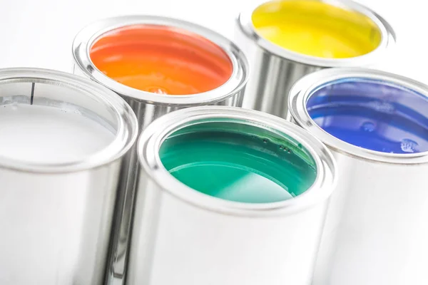 Colorful paint cans Stock Photos, Royalty Free Colorful paint cans ...