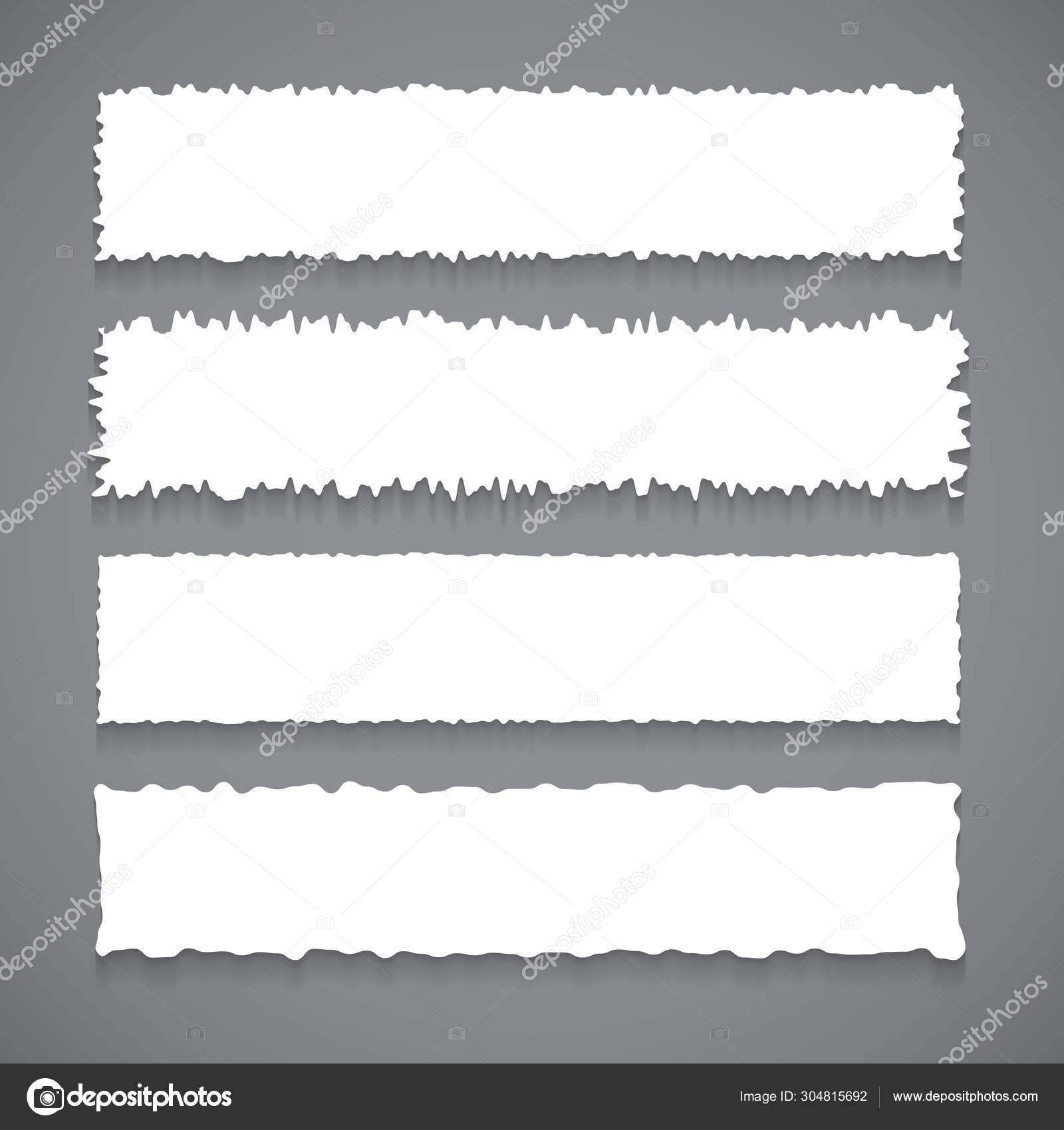 White Banners Rough Edges Stock Vector Image by ©robisklp #304815692