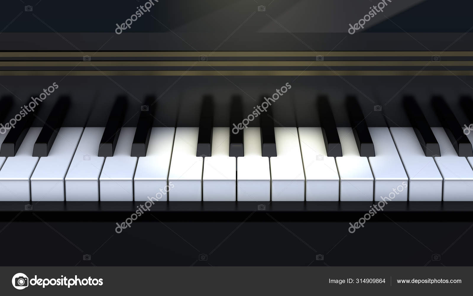 Piano keys. Realistic 3d rendering. — Stock Photo © Yuriosav #314909864