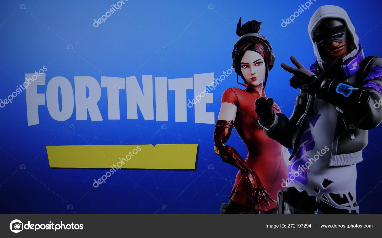 Fortnight Video Games Play Close Footage Man Plays Popular Game — Stock ...