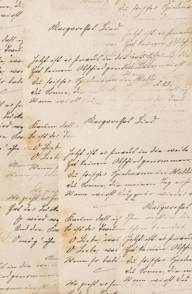 Old letter with handwritten text. Grunge vintage paper texture Stock ...