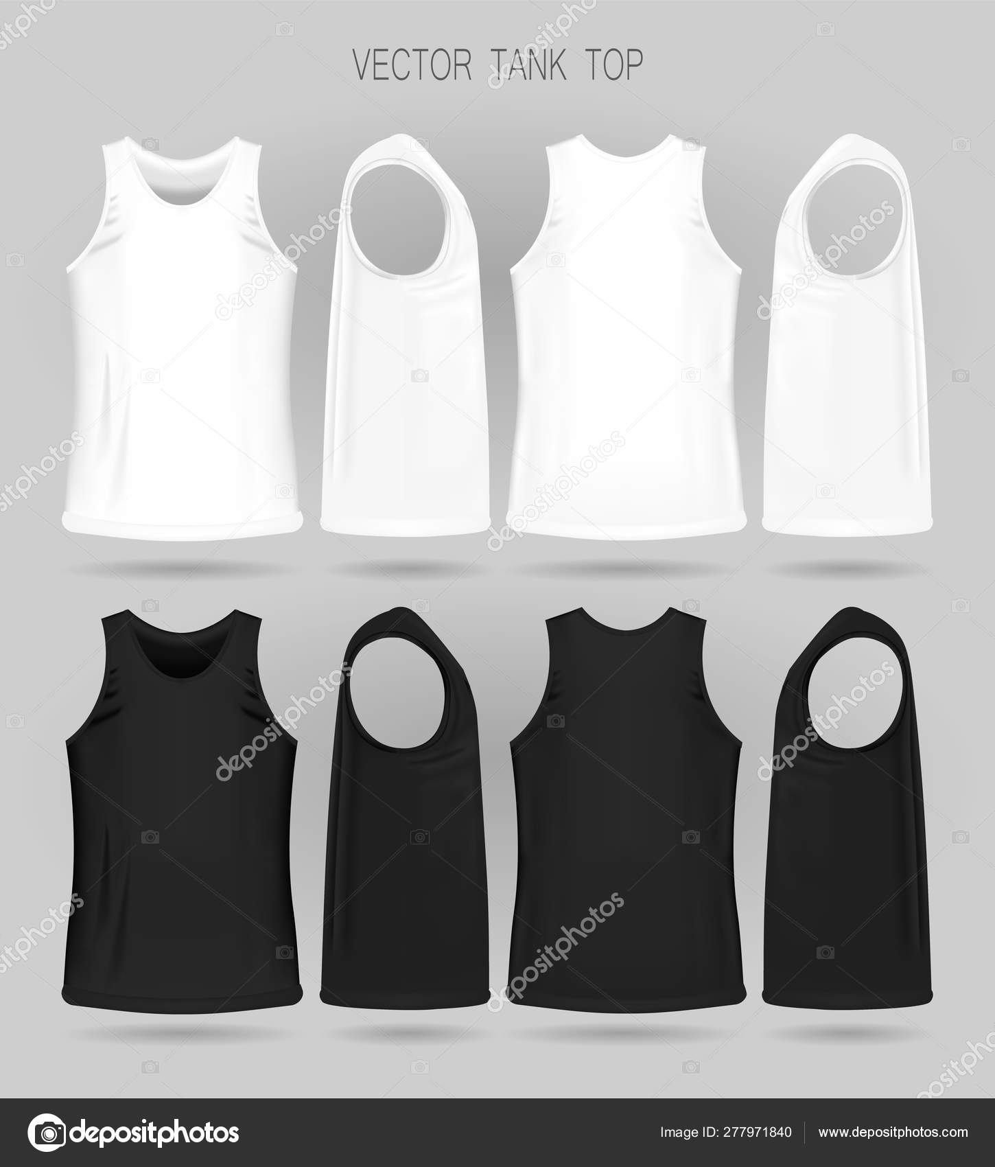 Mens Tank Top Template Vector