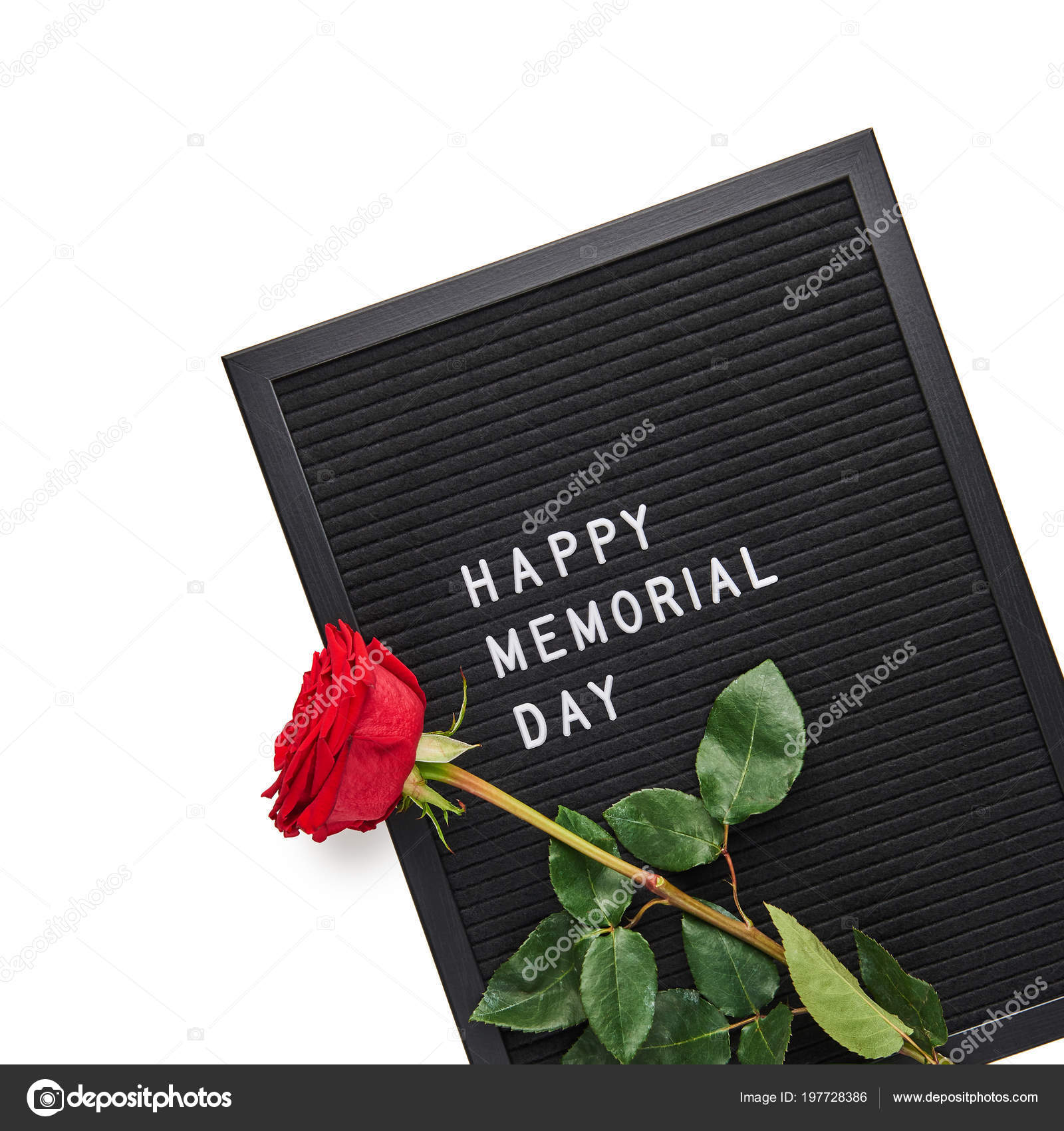 Black Letterboard White Plastic Letters Quote Happy Memorial Day Rose ...