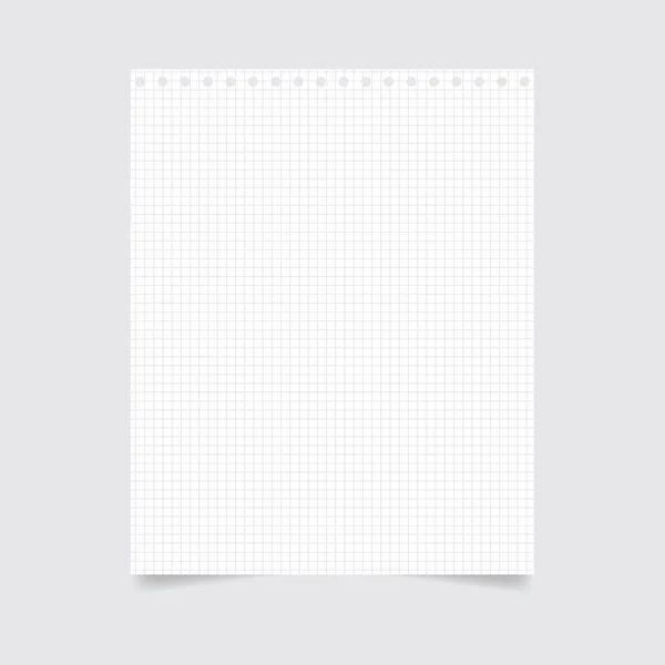Notebook Sheet Holes Gray Background Vector Illustration Stock Vector ...