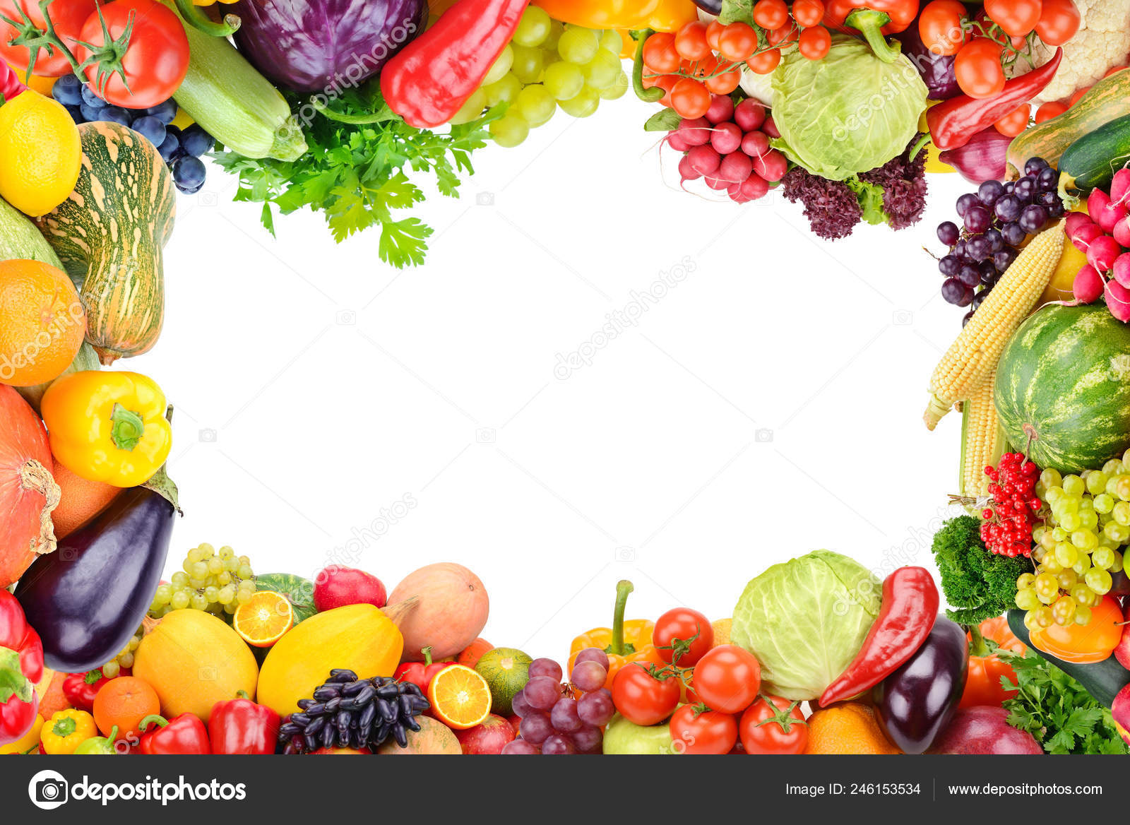 Fruit And Vegetables Border Clipart