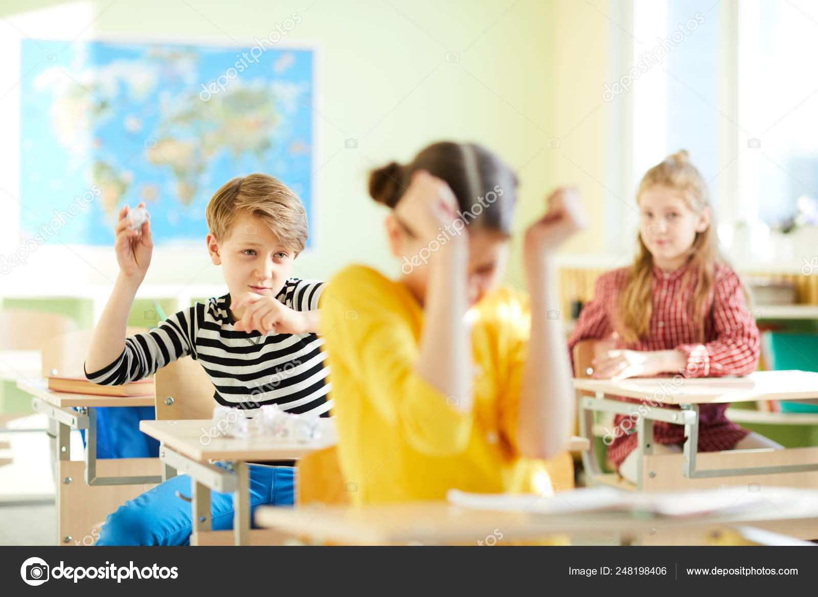 Student Throwing Desk