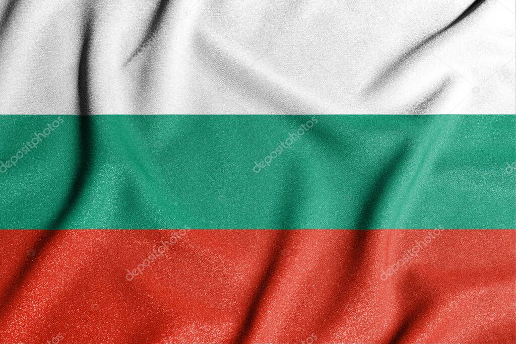 Bandera nacional de Bulgaria. El símbolo principal de un país ...
