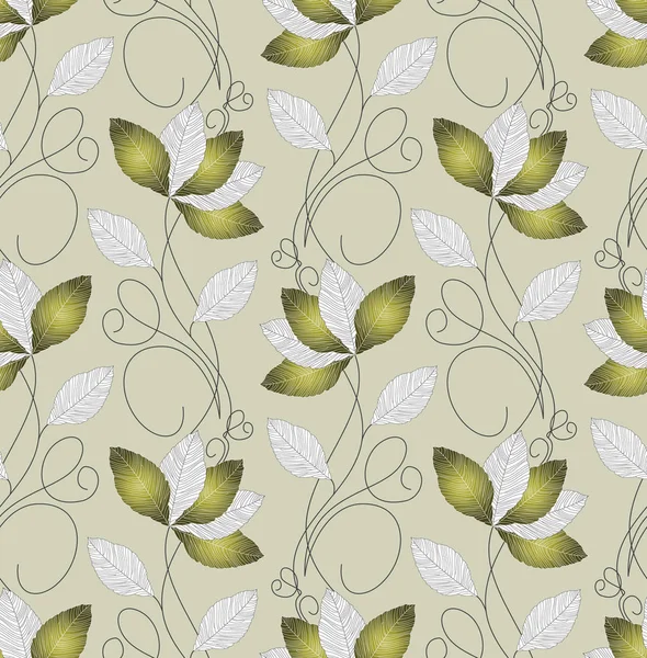 Seamless vector leaves background Stock Vector Image by ©malkani #16025193