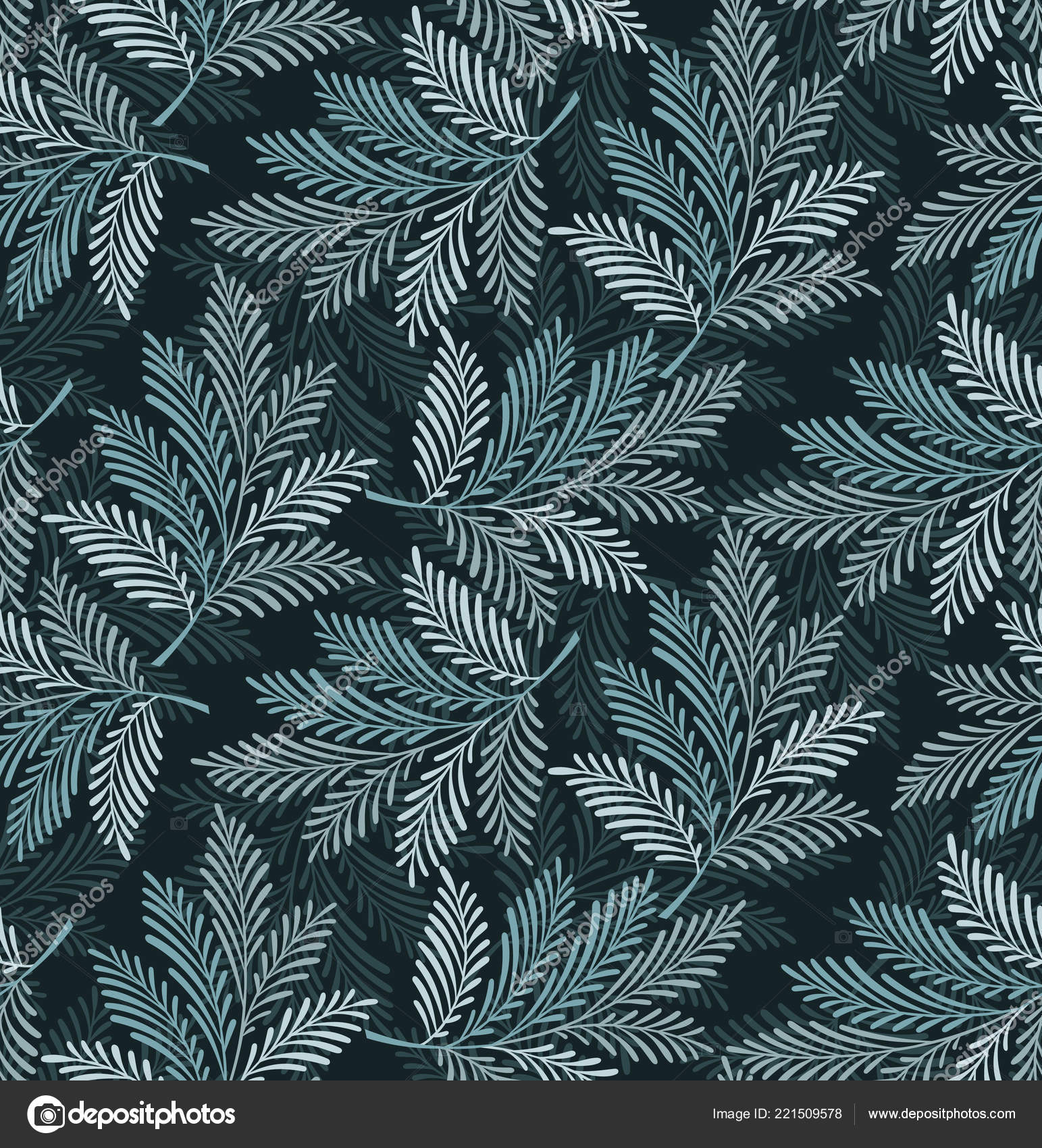 Seamless Vector Leaves Pattern — Free Stock Vector © malkani #221509578