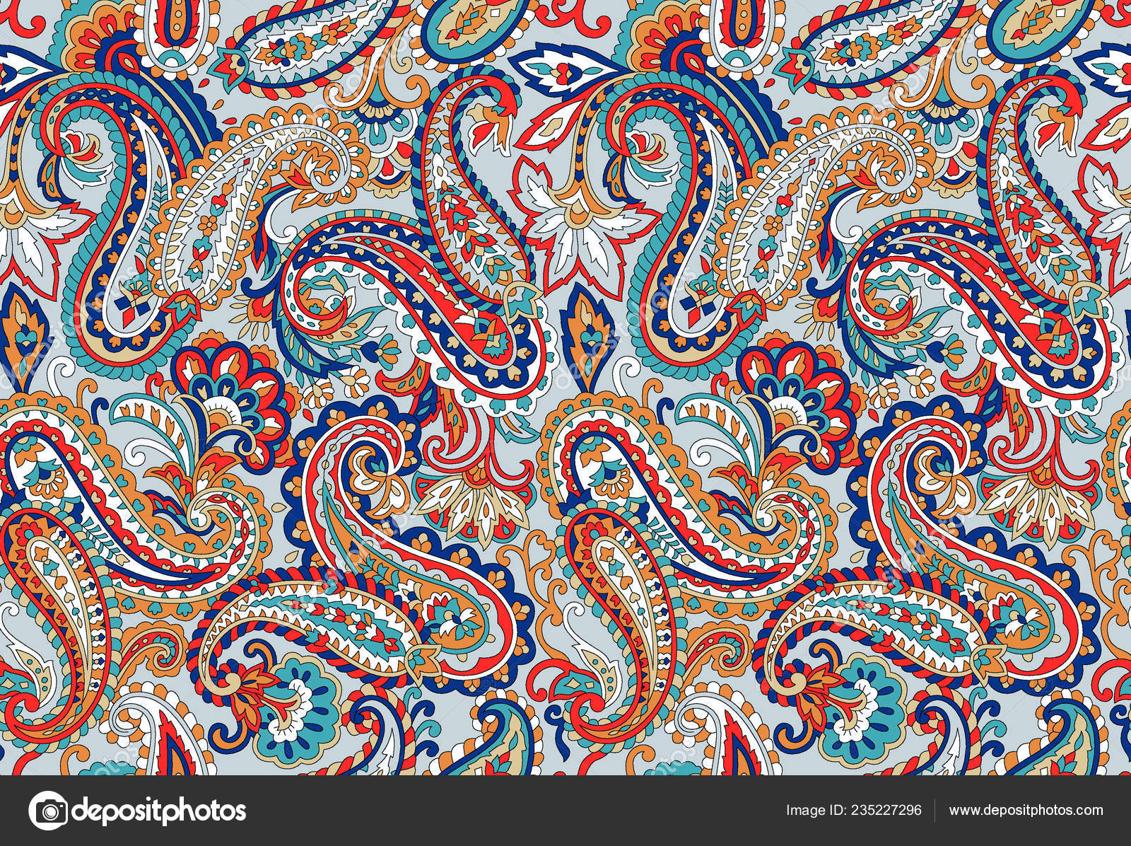 Seamless Indian Paisley Pattern Stock Photo by ©malkani 235227296
