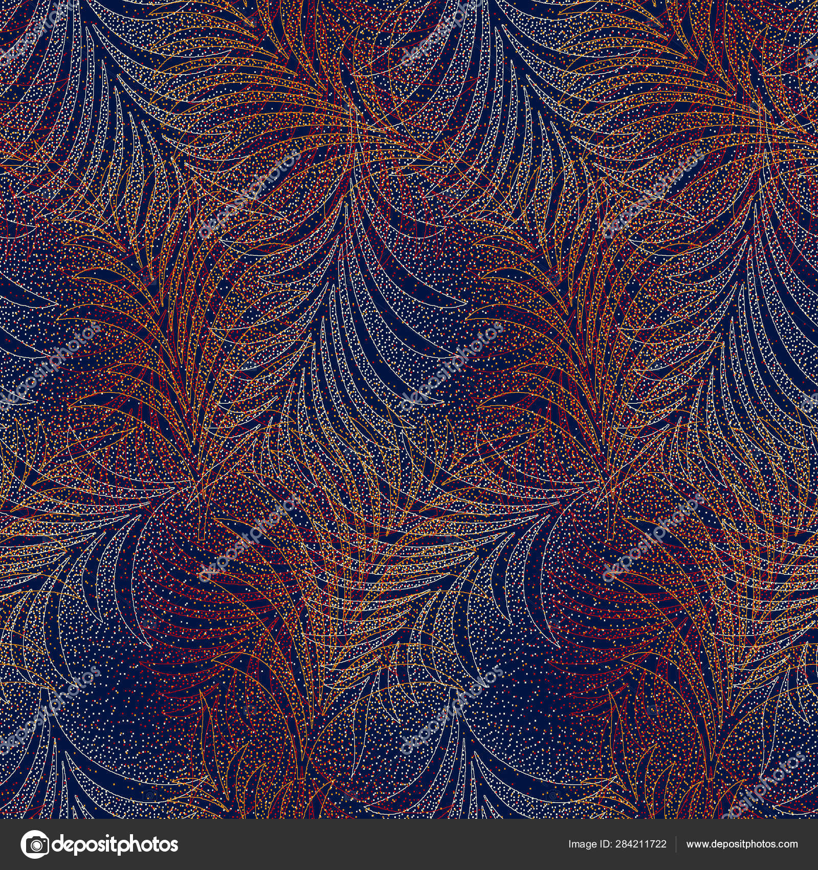 Seamless Digital Dark Leaves Pattern Design — Free Stock Photo ...