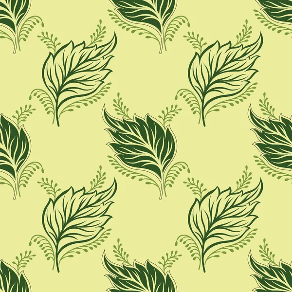 Seamless fancy leaves vector wallpaper — Free Stock Vector © malkani ...