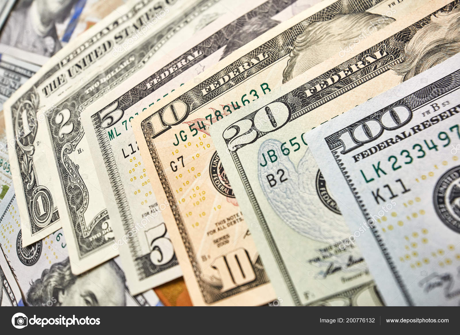 Banknotes Different Currencies Nominal Values Dollar Banknotes Stock ...