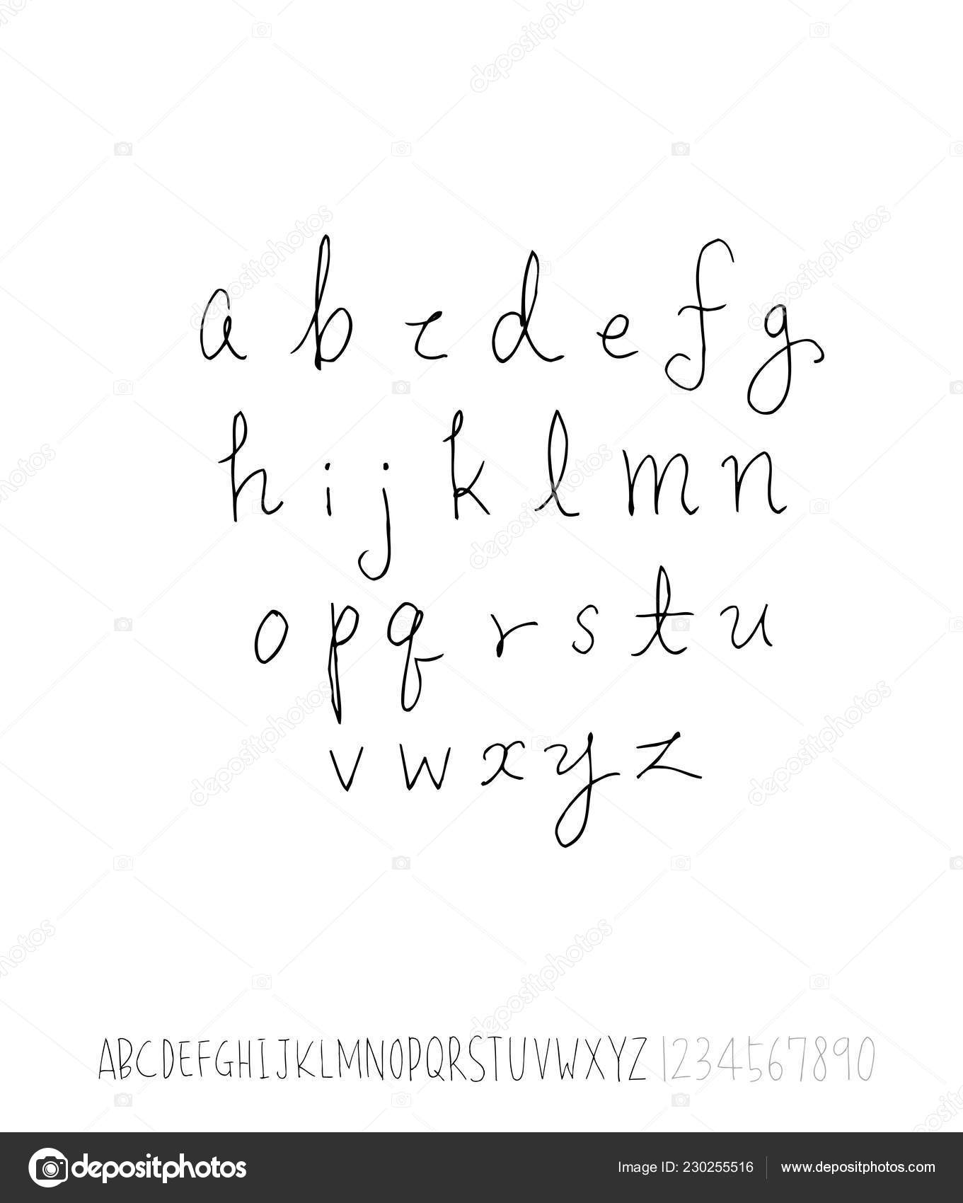 Vector Fonts Handwritten Calligraphy — Stock Vector © hiphopseohwa ...